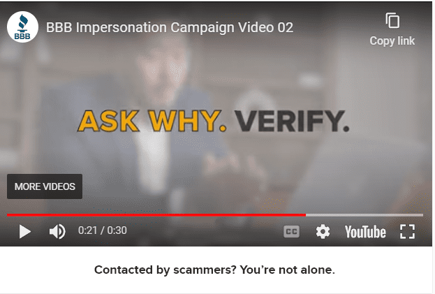 Video: Impersonation Scams-Contacted by Scammers? You’re not alone ...
